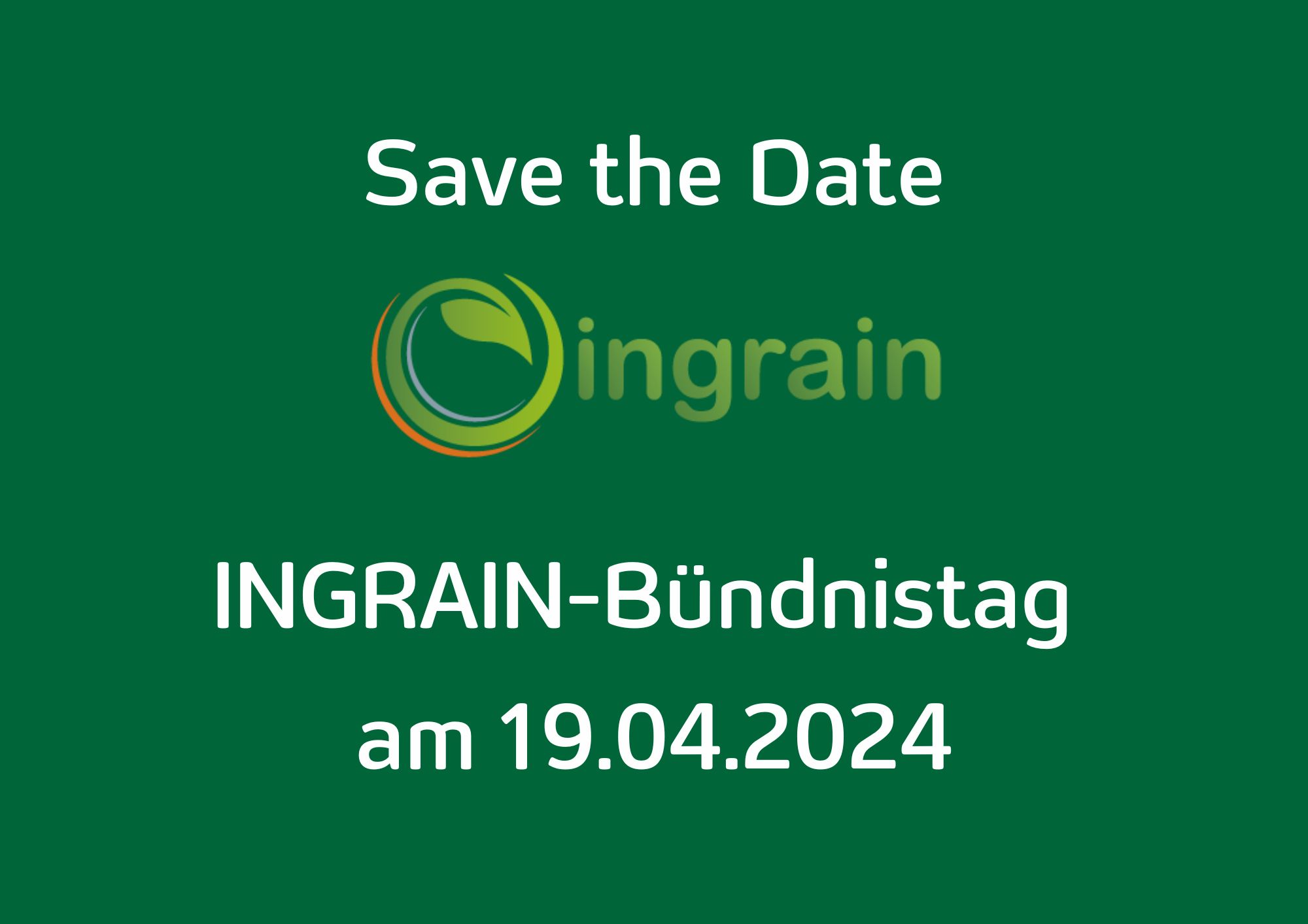 Save the Date - Ingrain